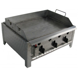 Profi Gas Tischgrill mit 3 Brenner und mit glatte Platte